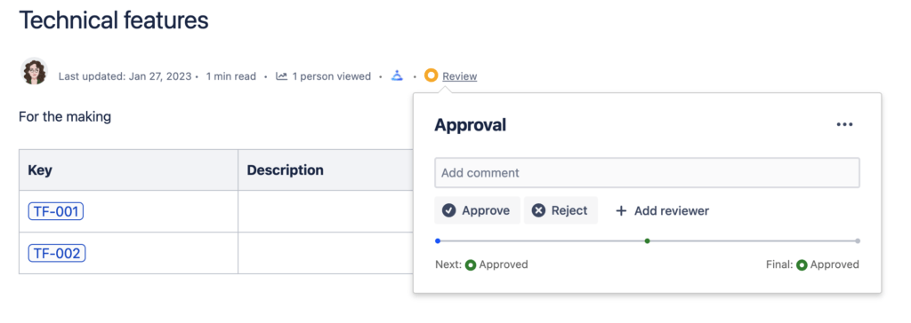 How to improve your requirement approval workflow in Confluence?